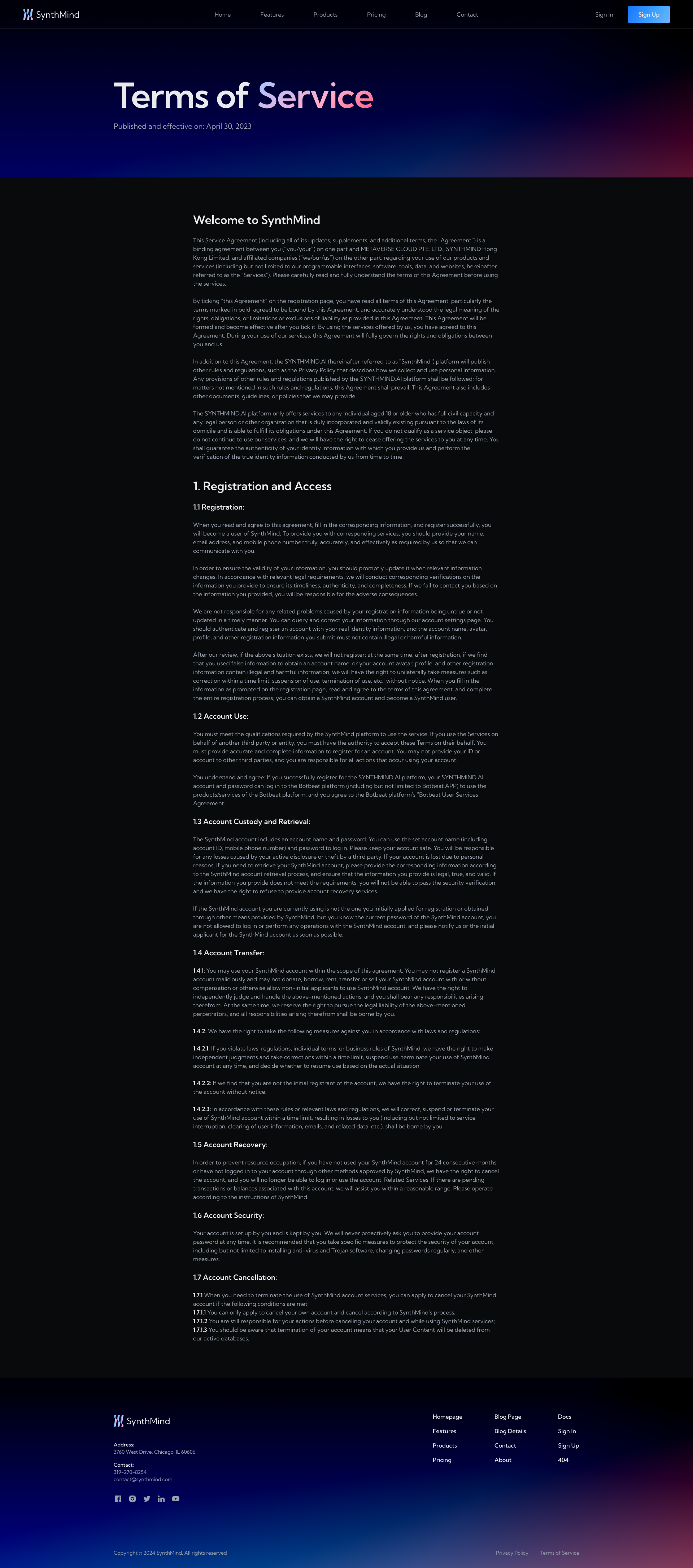 SynthMind - AI Generator Bot Business and Technology Startup Figma Template by DiverseKit